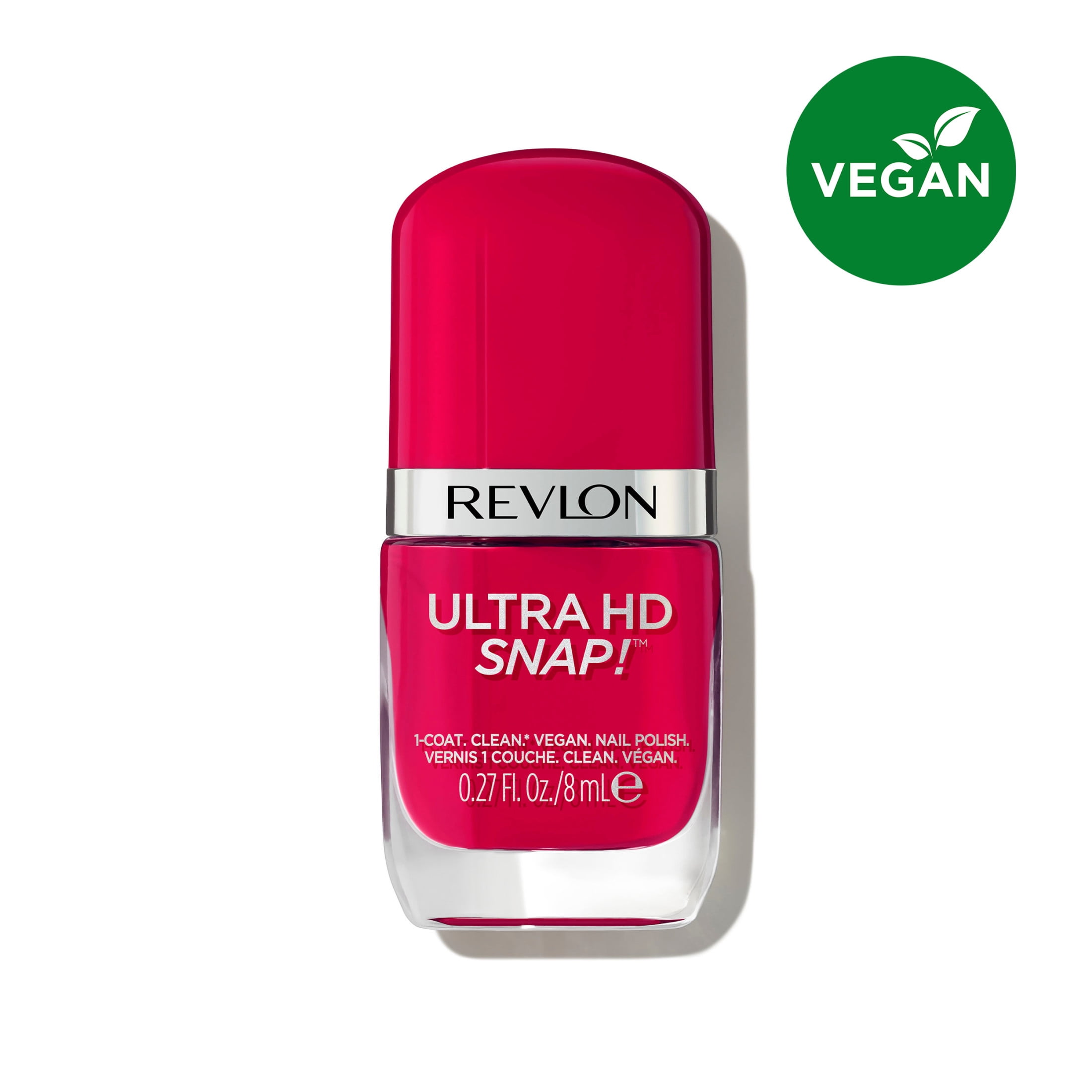 Revlon Ultra HD Snap Vegan Glossy Nail Polish, 030 Cherry On Top, 0.27 ...