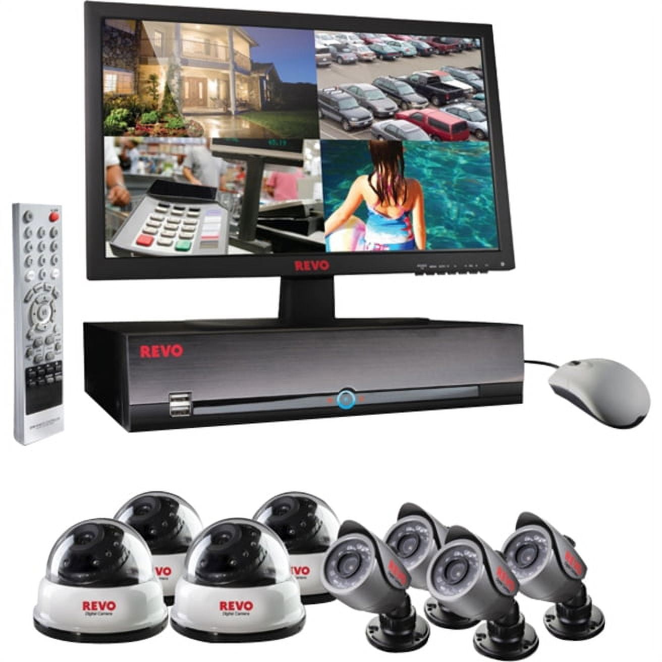 Revo R16D4BB4BSYS-1000 Video Surveillance System, 1 TB HDD - Walmart.com