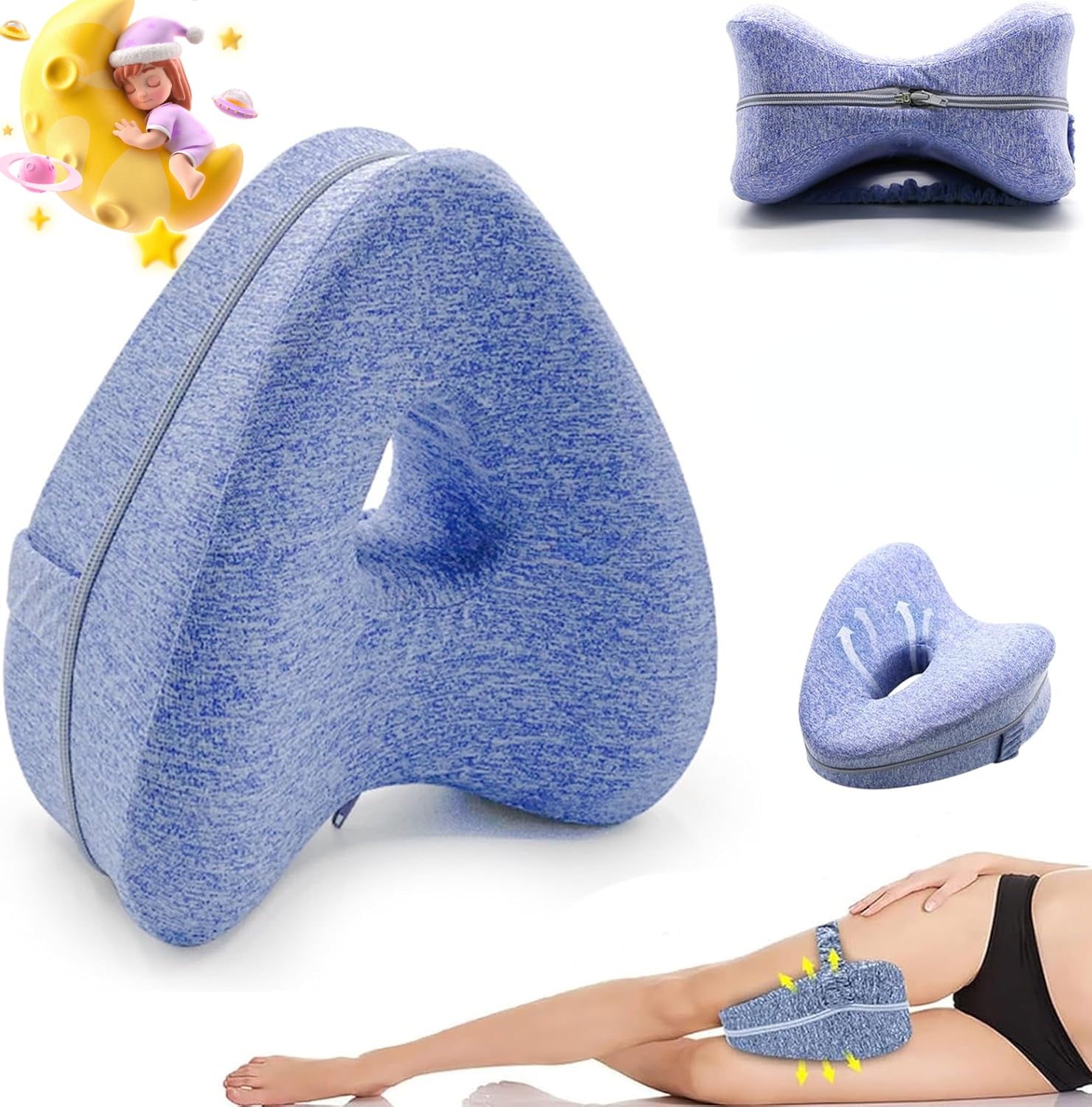 Revoget Alignment Pillows - Relieve Hip Pain & Sciatica, Leg Alignment Pillow for Side Sleepers ...