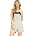 Revolt Women's Juniors Classic Twill Short Overalls (Cargo Khaki, Small ...