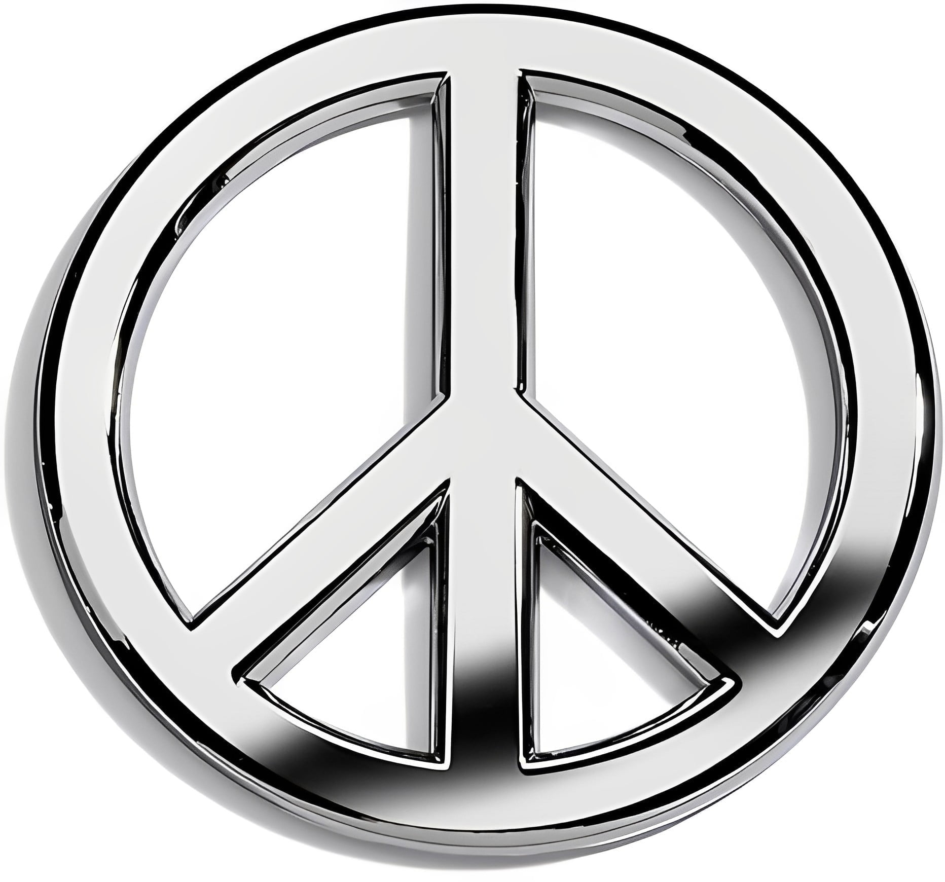 Revolution Car Badges Peace Sign Car Emblem, Chrome Plated, Weather ...
