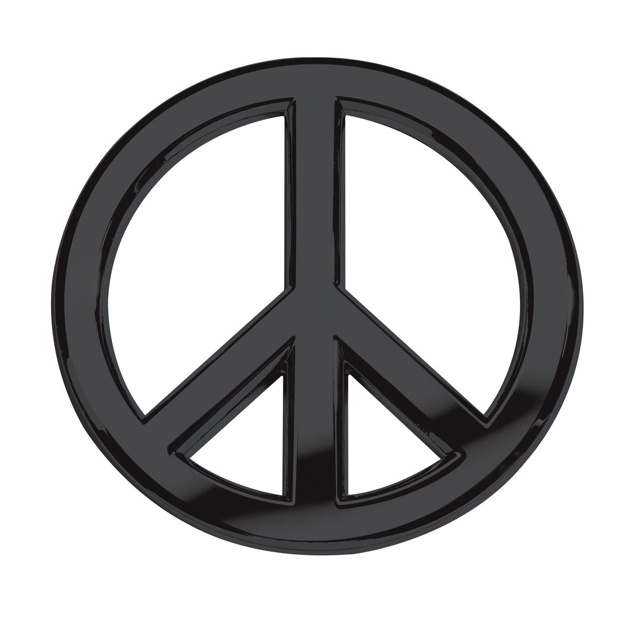 Revolution Car Badges Classic Peace Sign Car Emblem (Black) - Walmart.com