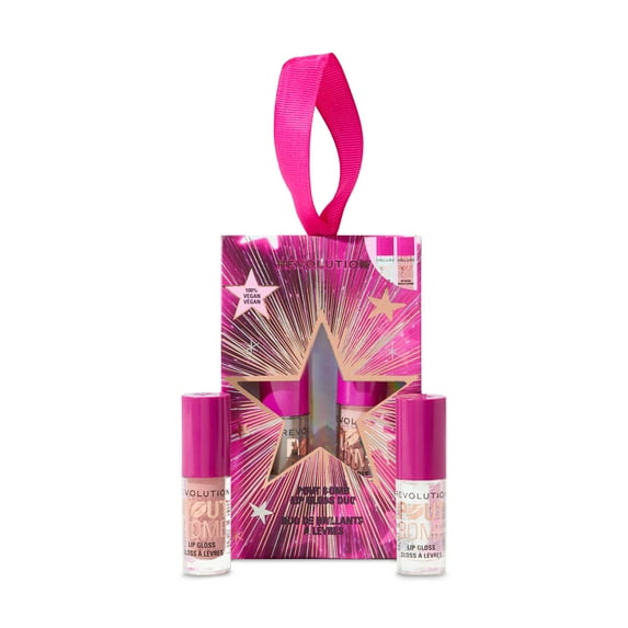 Revolution Pout Bomb Plumping Mini Lip Gloss Set, 2 Piece Holiday Gift ...