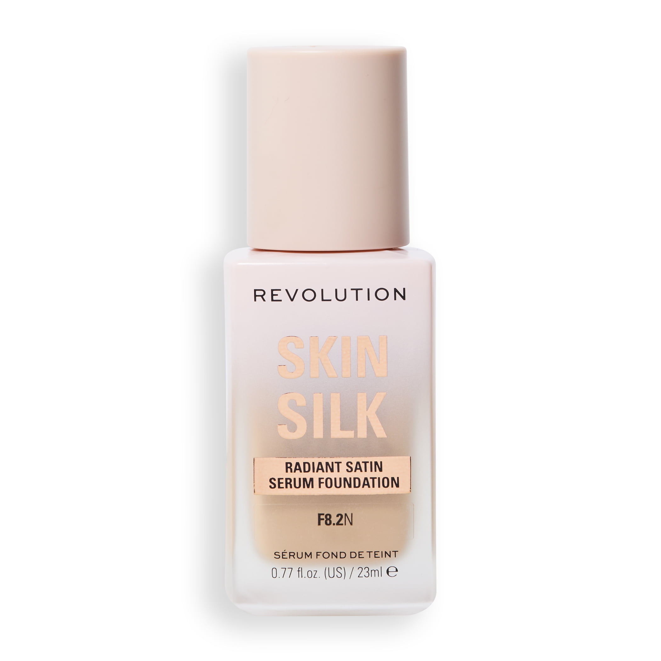 Makeup Revolution Skin Silk Serum Foundation F8.2N with Hyaluronic and ...