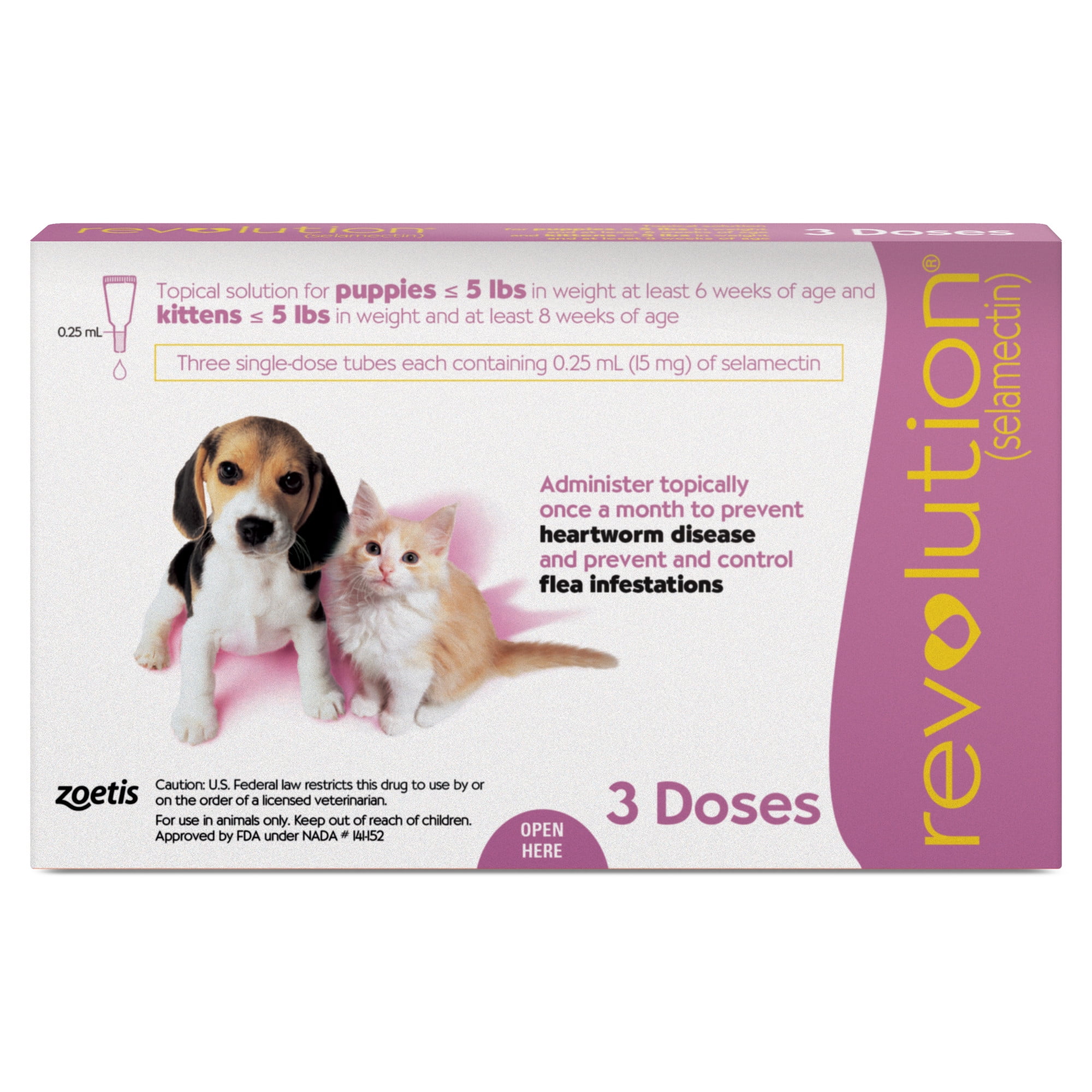Revolution (Selamectin) Topical Solution for Puppies and Kittens up to ...