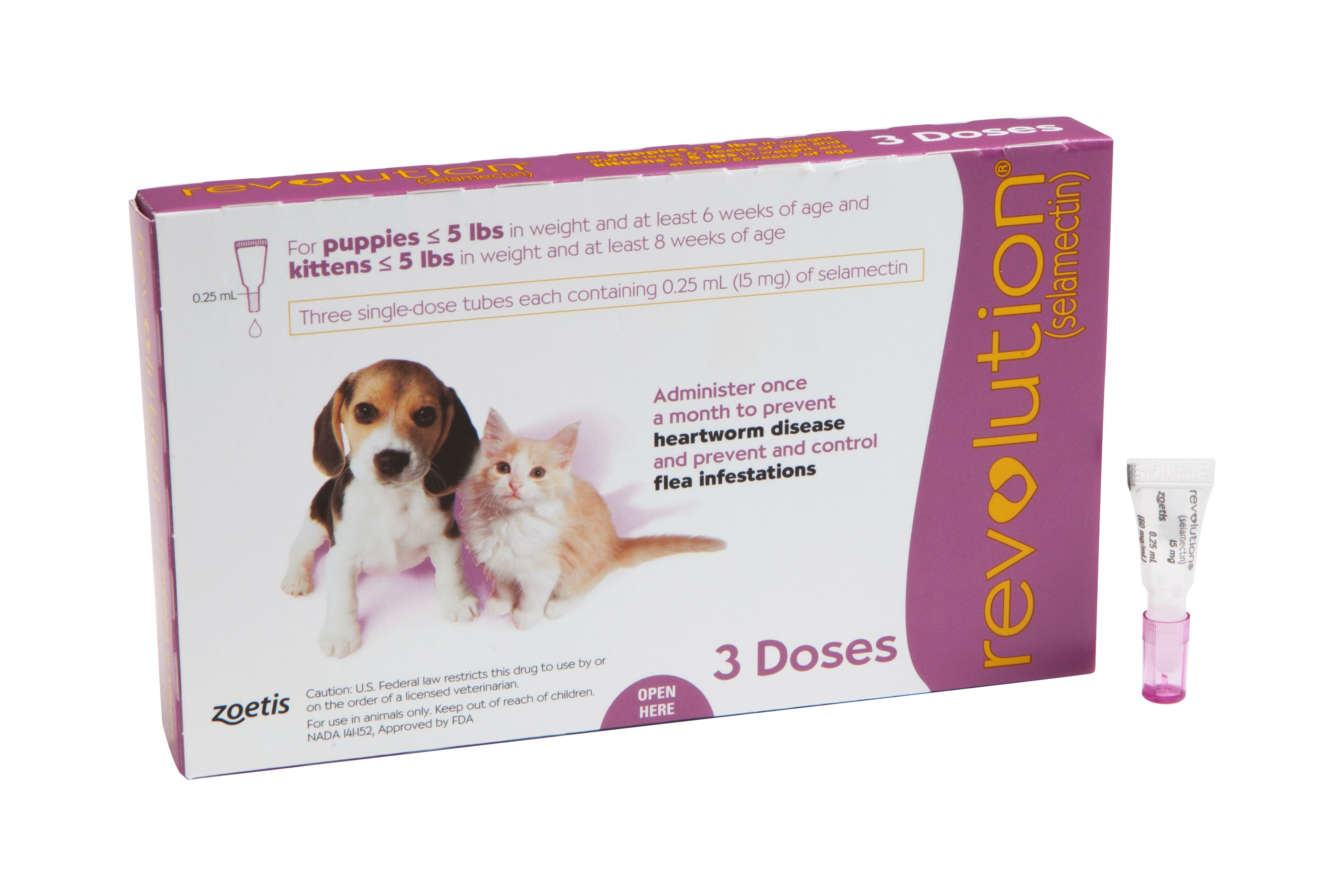 Revolution (selamectin) Topical Solution for Puppies and Kittens up to ...