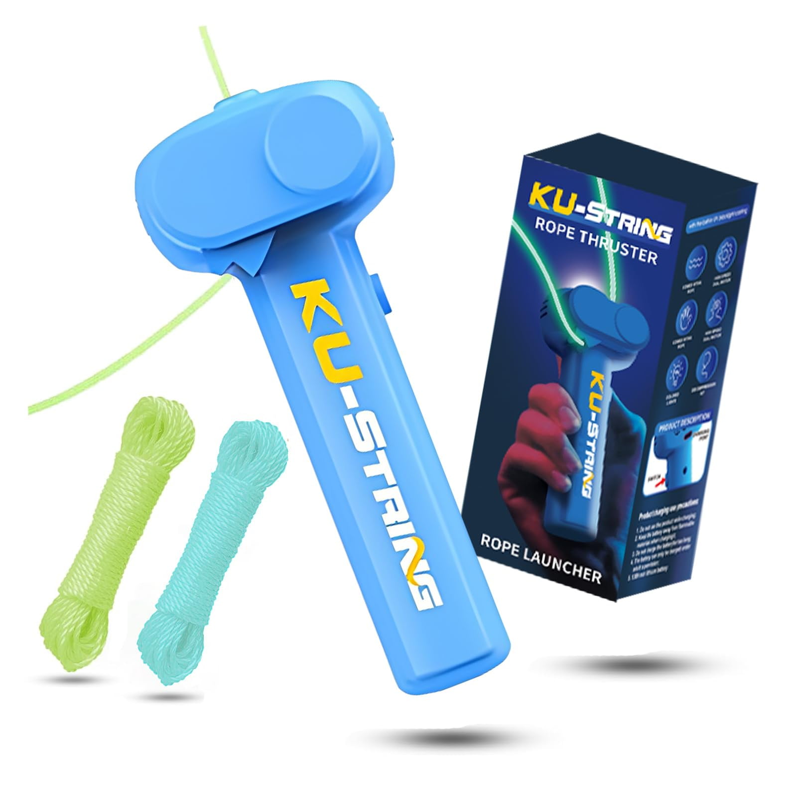 Revolutionary Blue String Rope Launcher Loop Fidget Toy - Defy Gravity ...