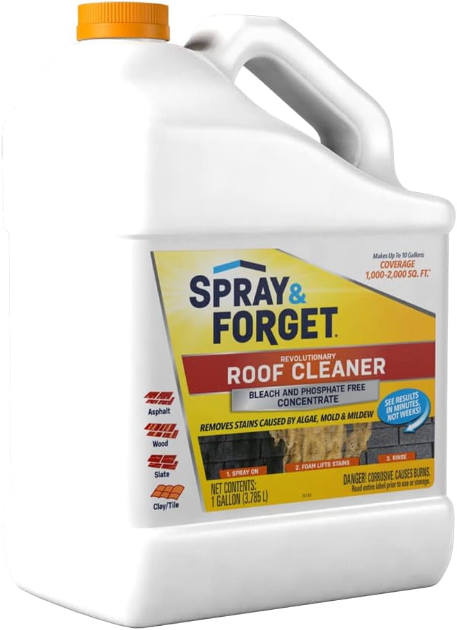 Revolutionary Roof Cleaner Concentrate, 1 Gal. - Cleans Algae, Mold s ...