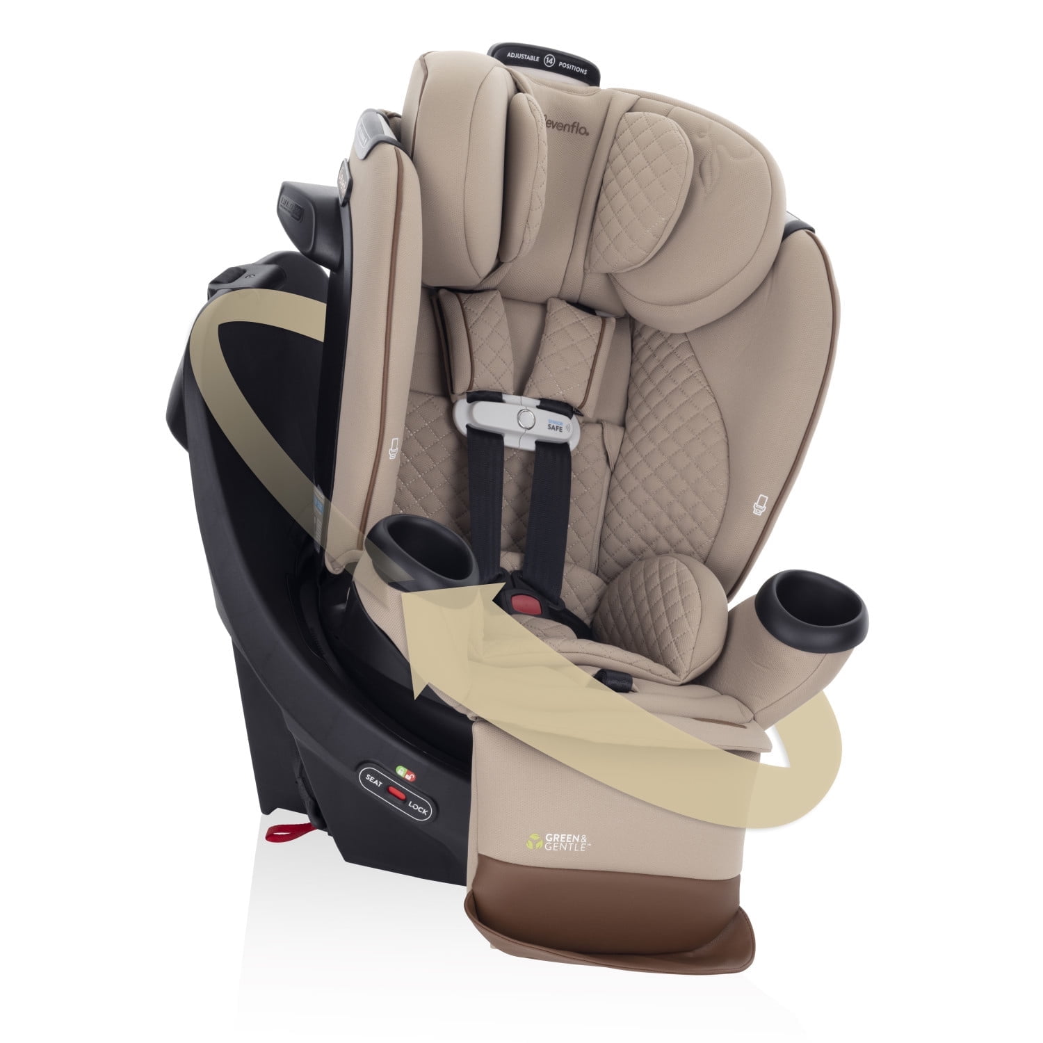 Revolve360 Extend All-in-One Rotational Car Seat with Green & Gentle ...