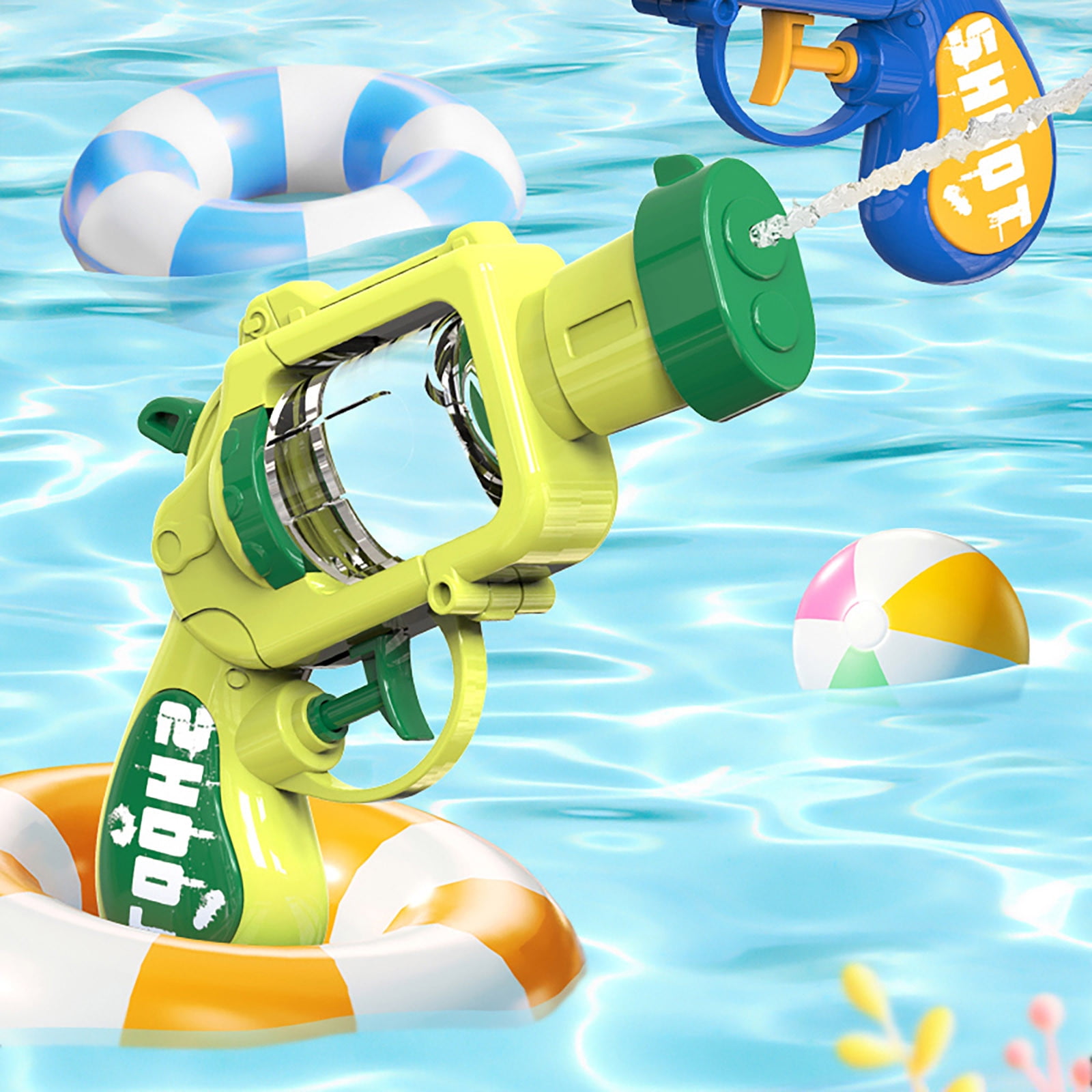 Revolver Shape Water Squirt Toys Plastic Filling Type Water Sprayer Toy ...