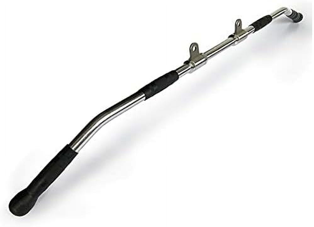 Revolving 48" Solid LAT Bar Double Hook, Functional Trainer Dual Cable ...