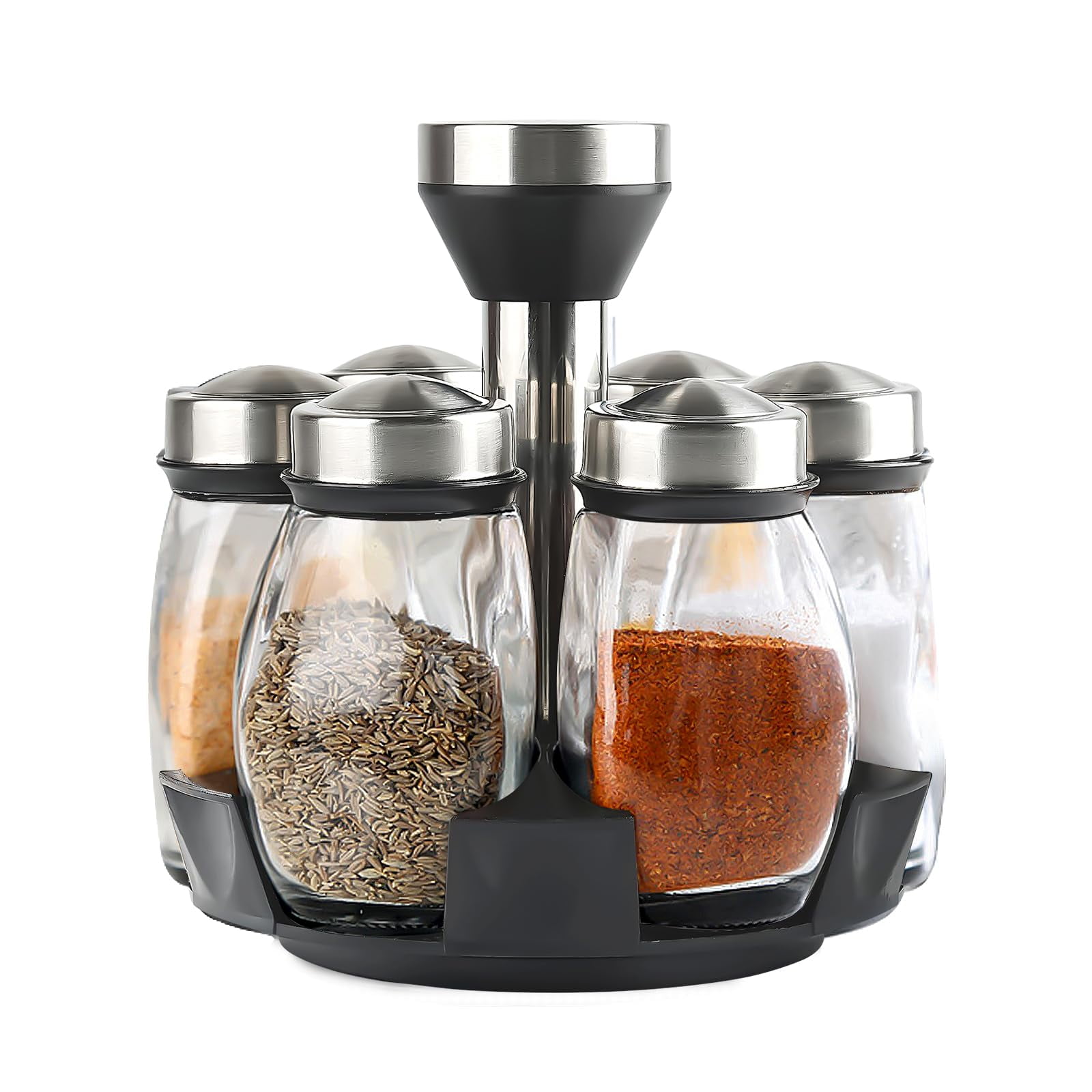 Revolving Countertop Spice Rack,Rotating Spice Organizer Storage Racks ...