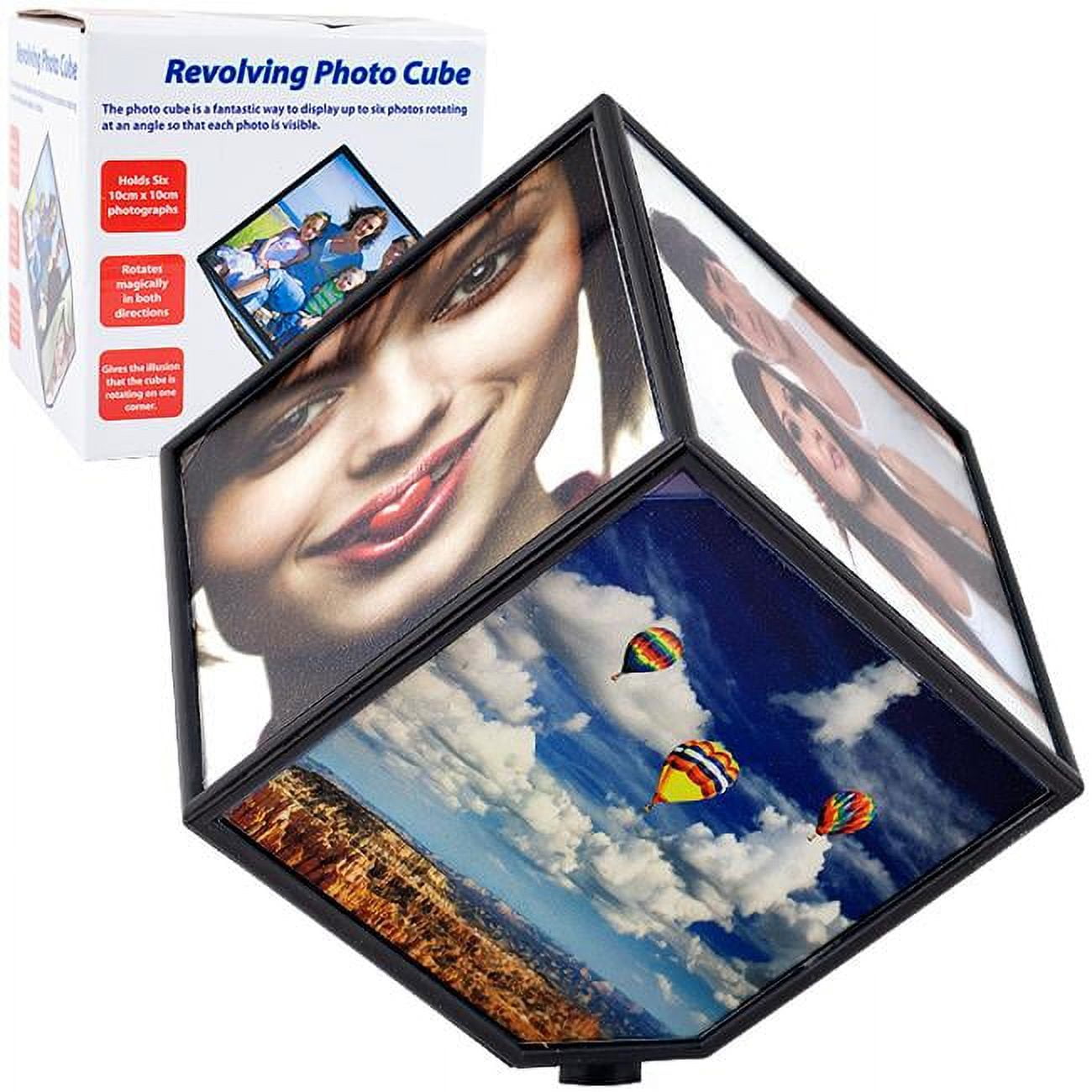 Revolving Photo Cube - Magically Displays 6 Photos - Walmart.com