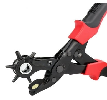 Revolving Punch Plier Kit, Leather Hole Punch Set for Belts, Watch ...