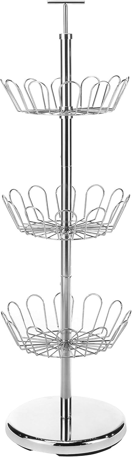 Revolving Shoe Rack, Chrome - Walmart.com