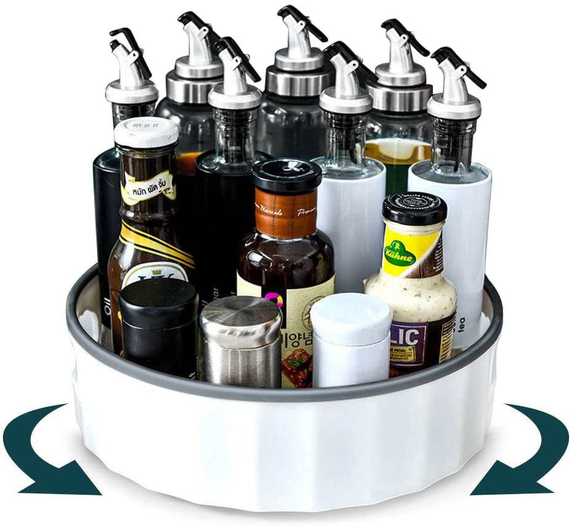 Revolving Spice Rack Kitchen Storage, Swivel Tray Revolving Base ...