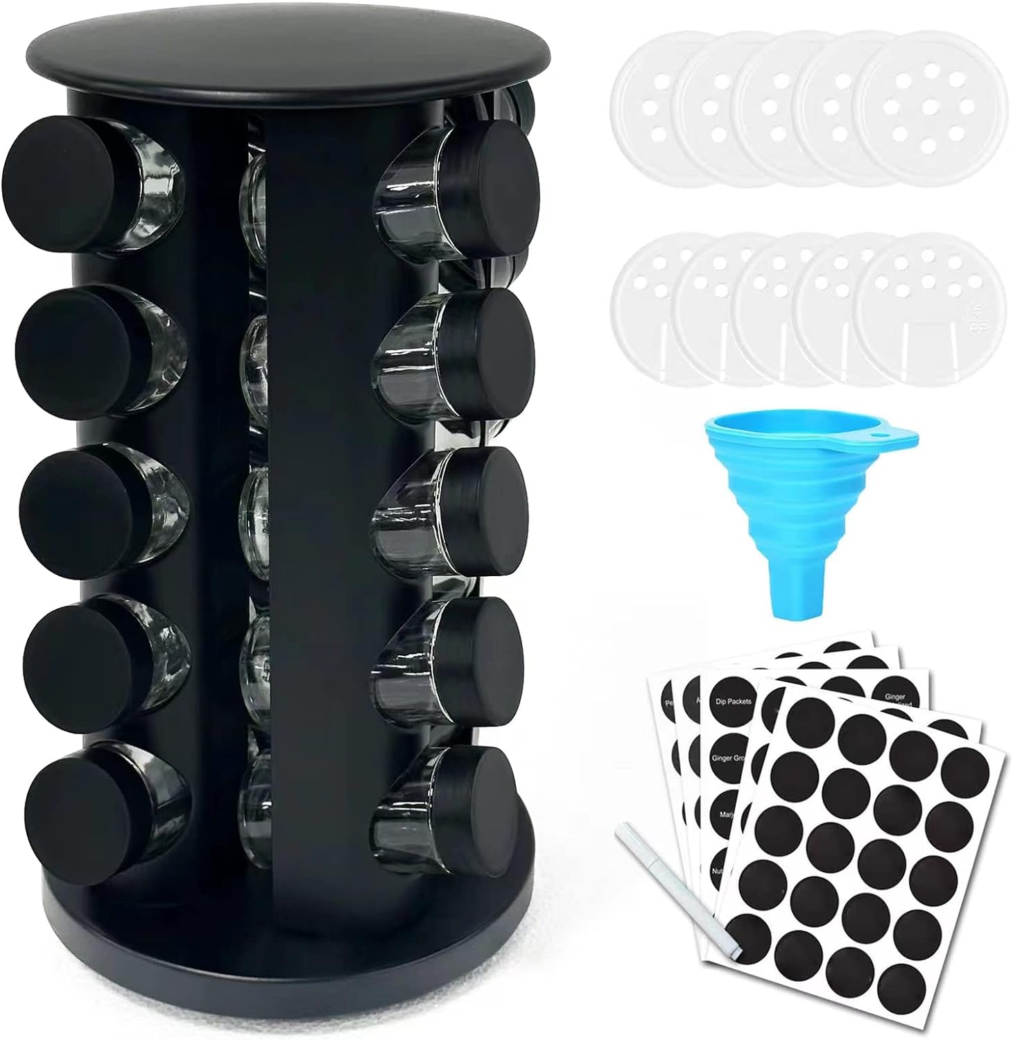 Revolving Spice Rack Organizer, Rotating Spice Rack for Cabinet ...