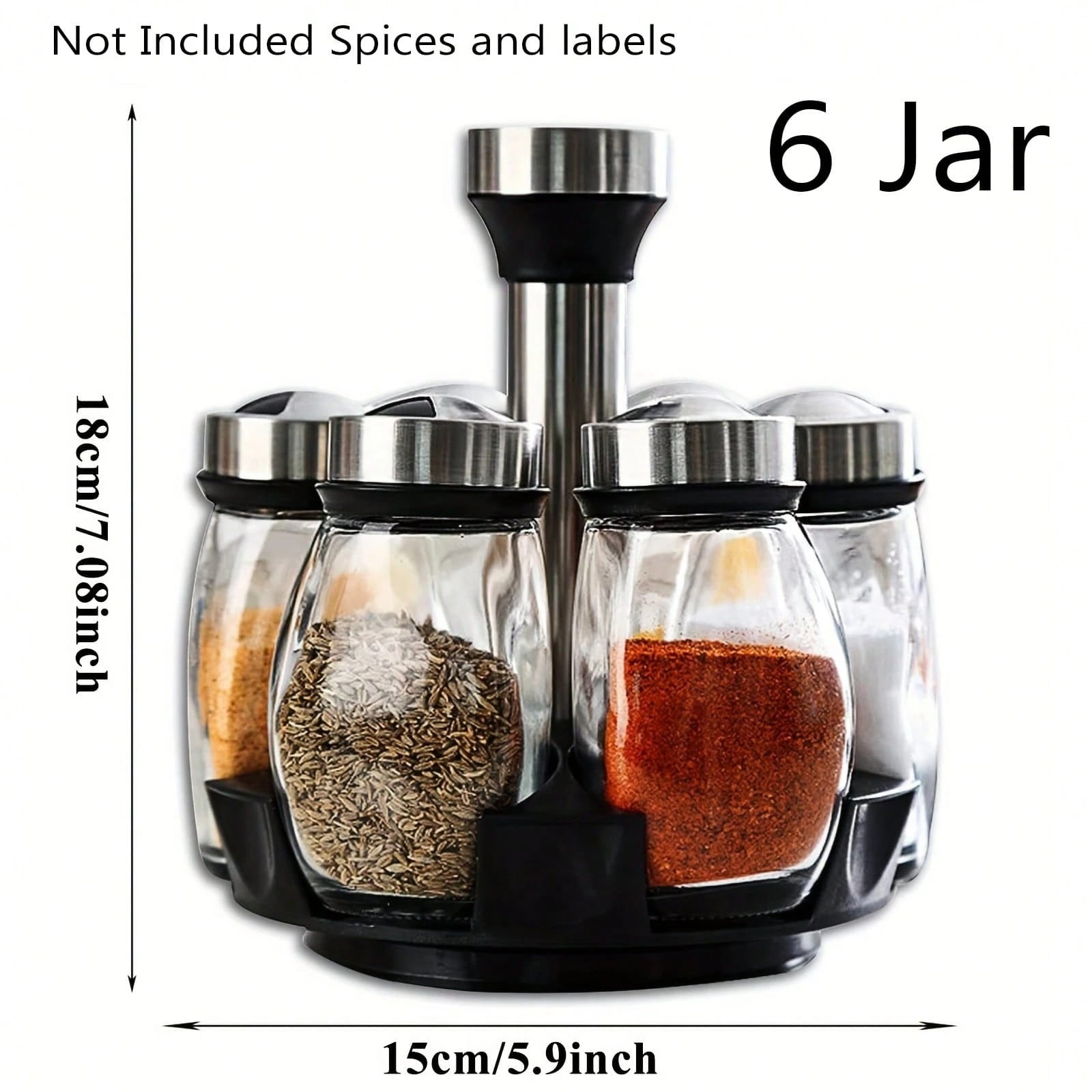 Revolving Spice Rack Organizer - Spinning Countertop Herb And Spice ...