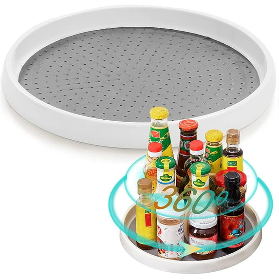 Revolving Tray Organizer, Rotating Spice Storage Organizer, Kitchen ...