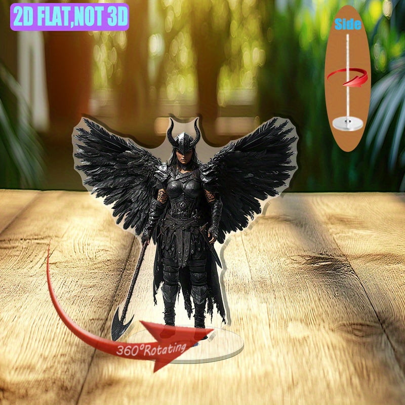 Revolving acrylic display featuring a Viking Valkyrie warrior with ...