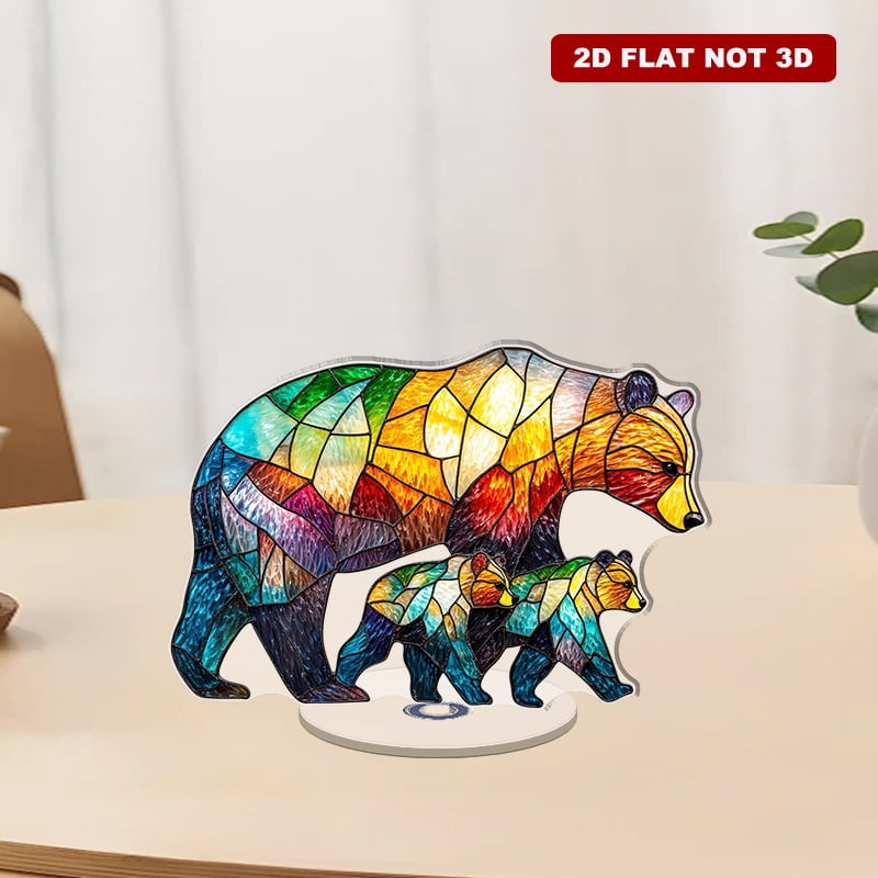 Revolving acrylic ornament featuring a stunning stained glass design of ...