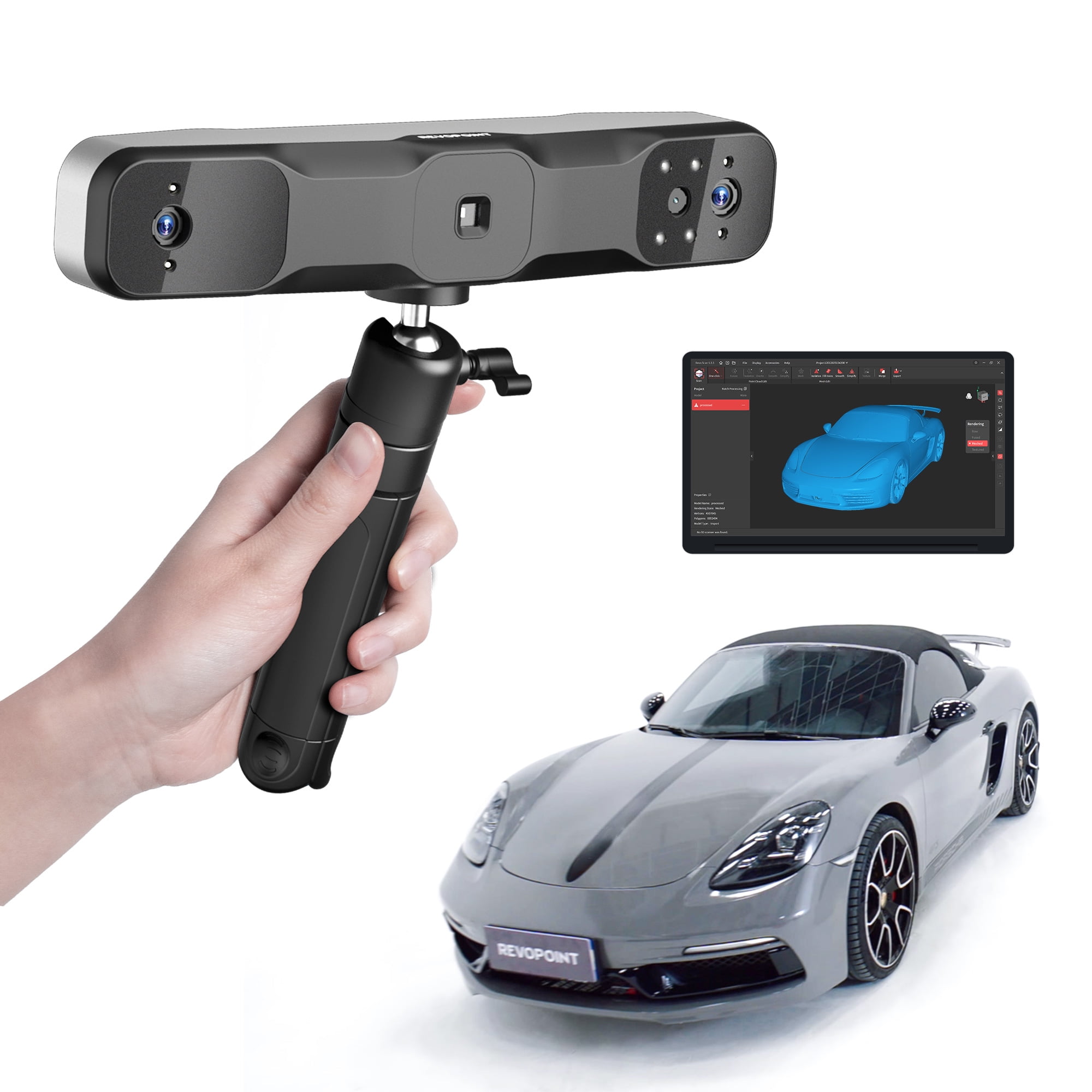 Revopoint RANGE 2 Handheld 3D Scanner 0.1 mm Precision Built-in RGB ...
