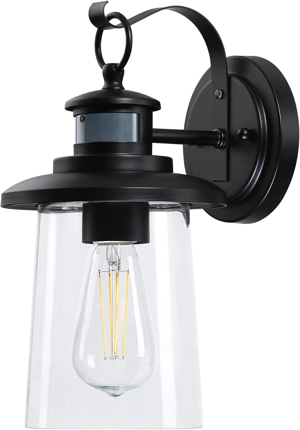 Revtronic Motion Sensor Outdoor Wall Lantern, Modern Dusk to Dawn Porch ...