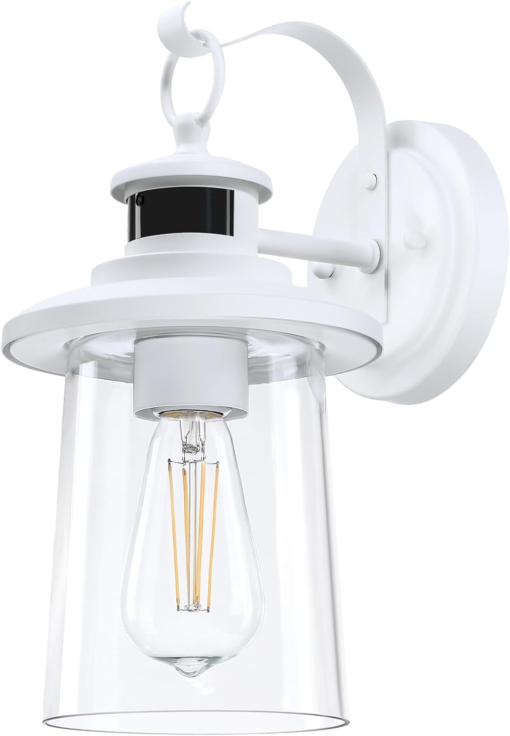 Revtronic Motion Sensor Outdoor Wall Lantern, Modern Dusk to Dawn Porch ...