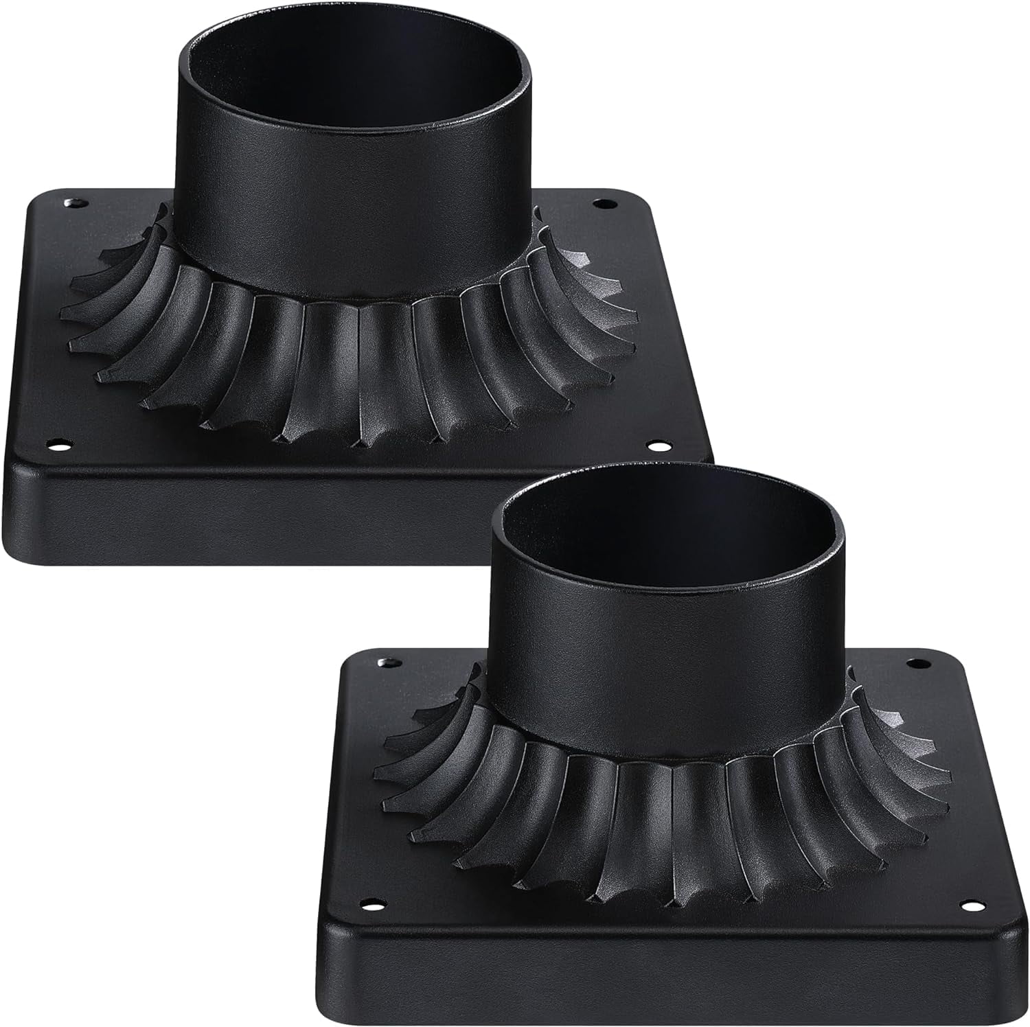 Revtronic Mounting Bases for Outdoor Post Light 2 Pack - Cast Aluminum ...