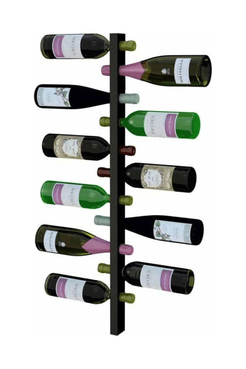 RevueVino Riddling Metal Wine Rack – 3 Foot - Black - Walmart.com
