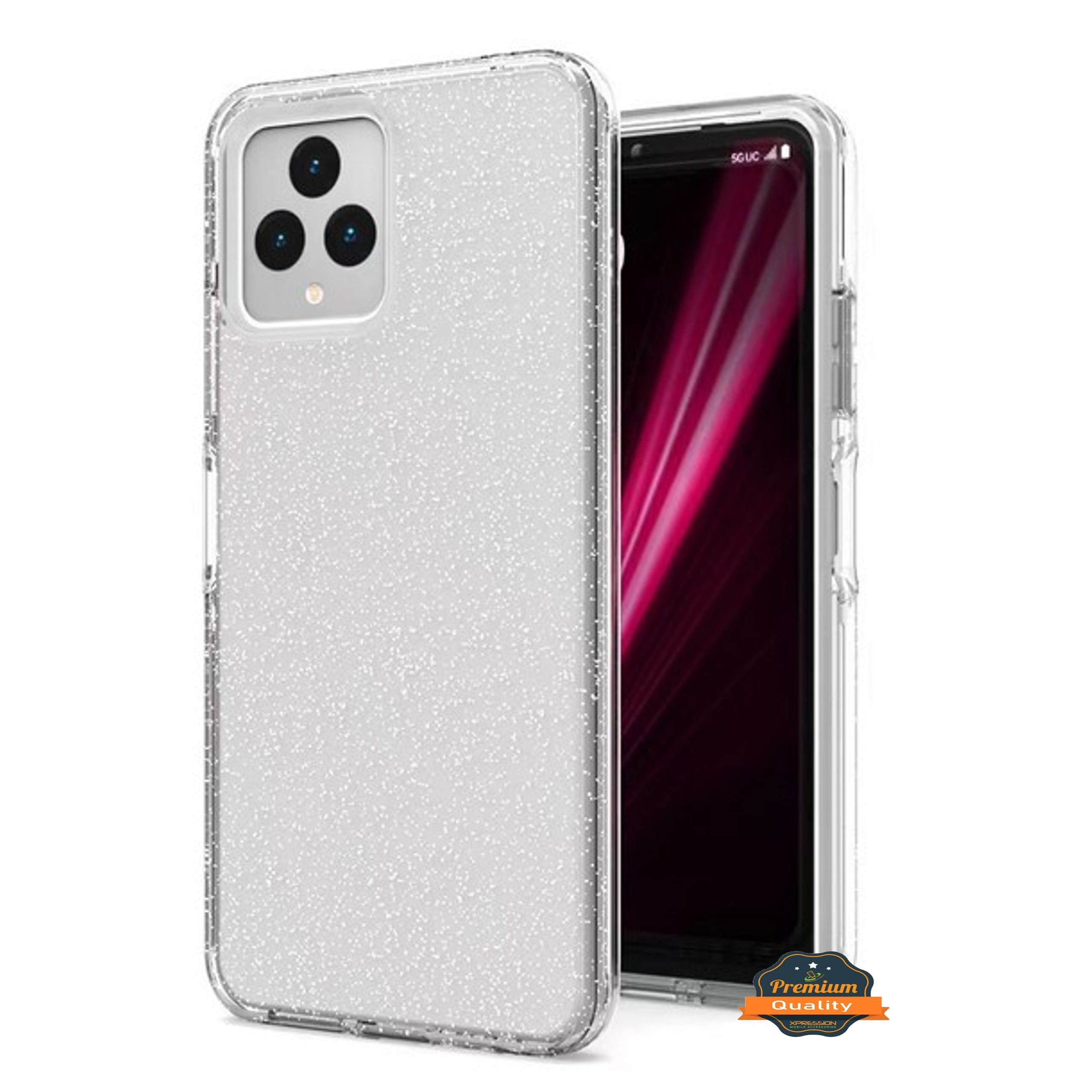 For Revvl 6X 5G (T-Mobile) Glitter Sparkle Bling Shiny Thin Slim Hybrid ...