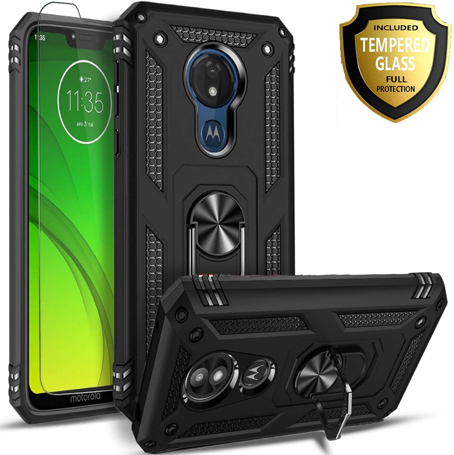 Revvlry Phone Case,(T-Mobile) Moto G7 Play Case Case, With [Tempered ...
