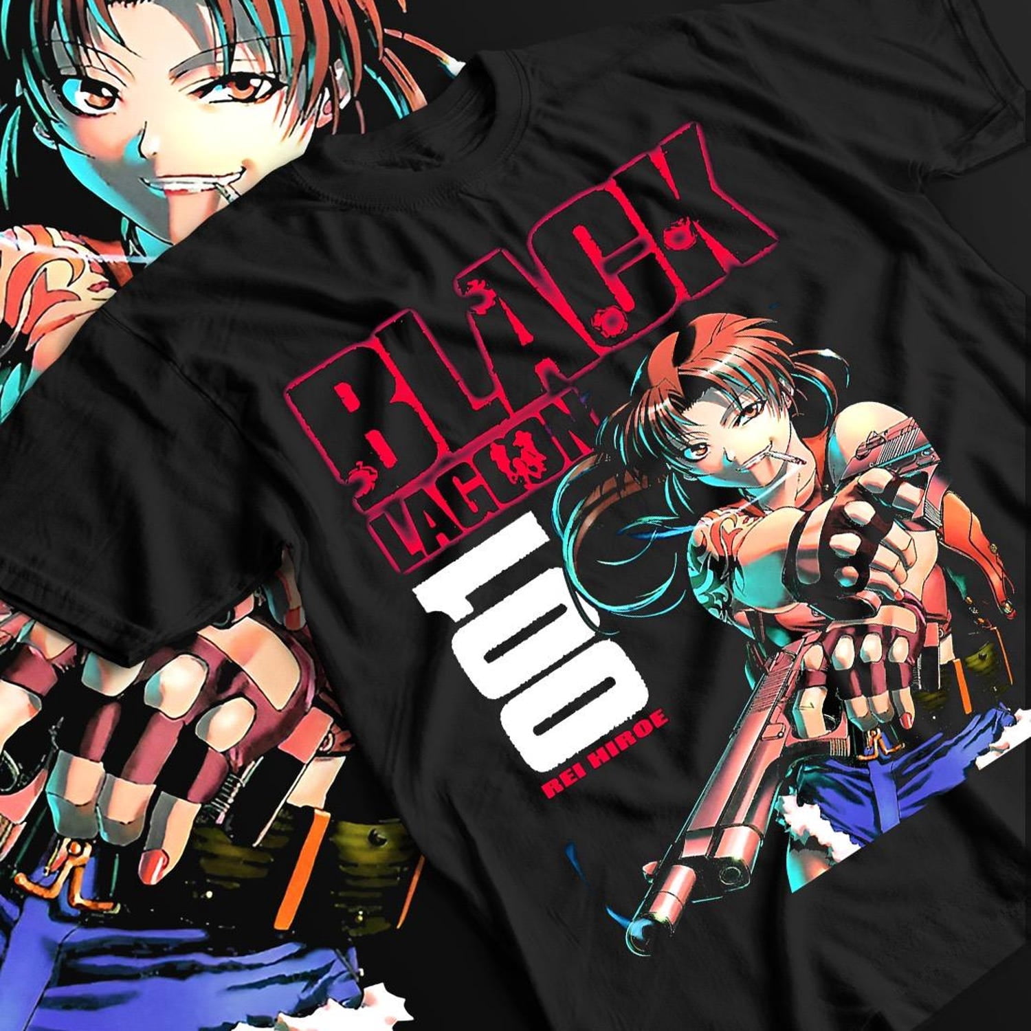 Revy "Two-Hand" Dual-Wielding Mercenary Streetwear Graphic Tee, Cotton ...