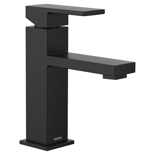 Revyl Matte Black One-Handle Single Hole Modern Bathroom Sink Faucet ...