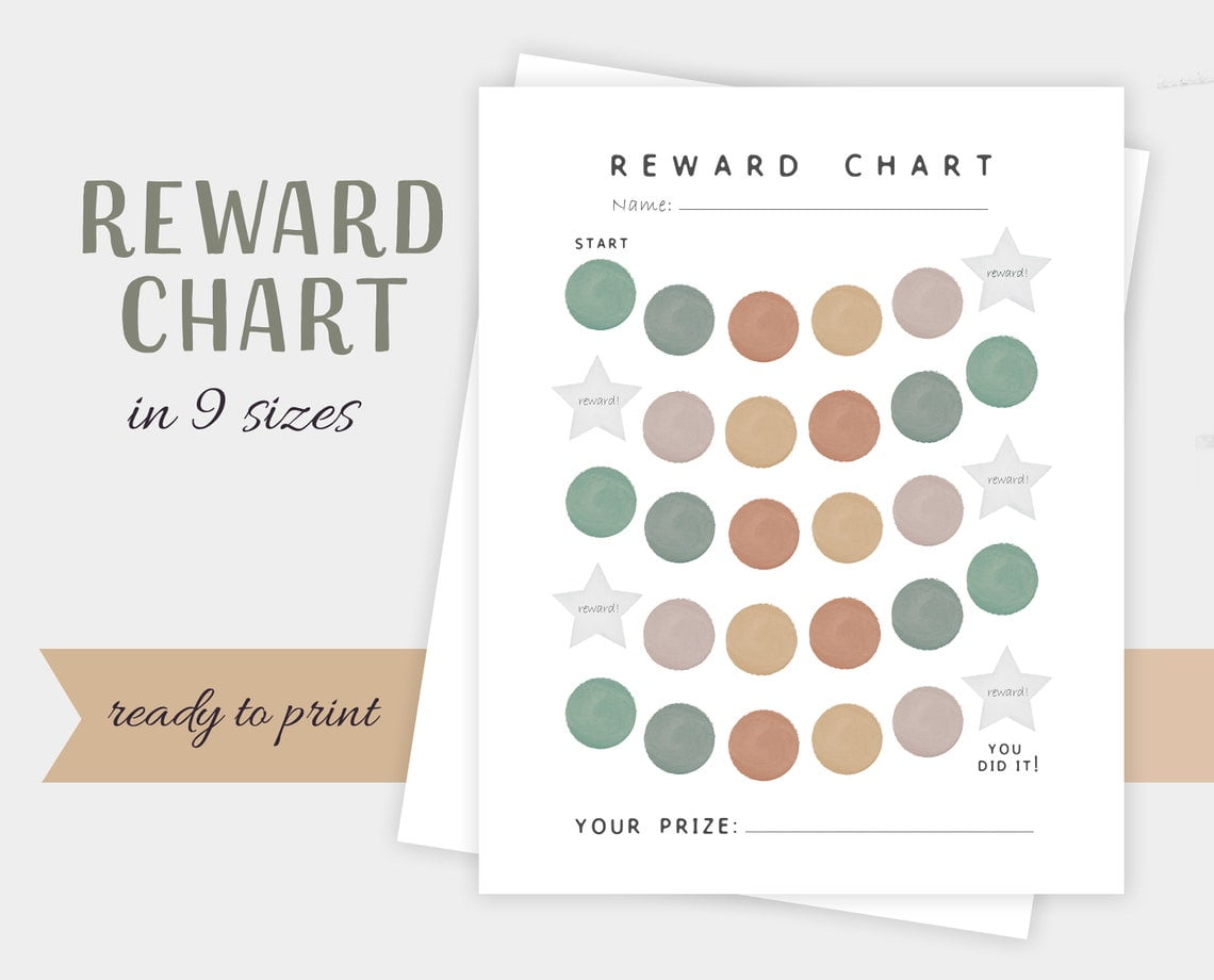 Reward Chart, Toddler Reward Chart, Reward Chart Printable, Kids ...