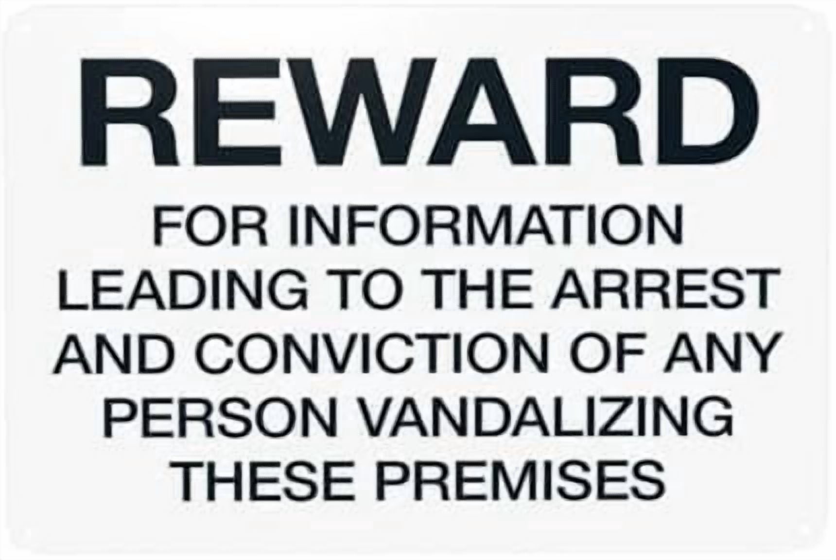 Reward For Information Leading To Arrest Warning Metal Sign ...