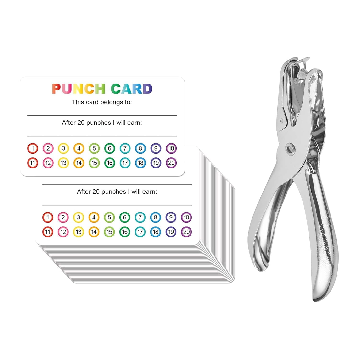 Reward Punch Cards Pack of 120 Reward Incentive Cards Behavior Chart ...