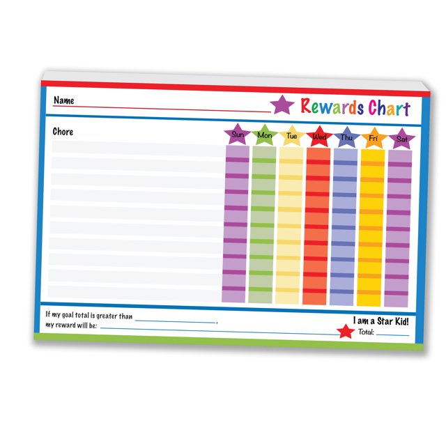 Reward and Responsibility Chart 2 Packs of 50 Tear off Charts per pad 6 ...