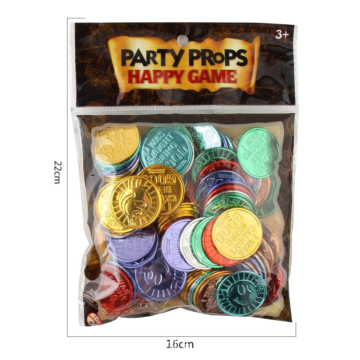 Reward coin smiley face gold coin lucky coin game props plastic coin ...