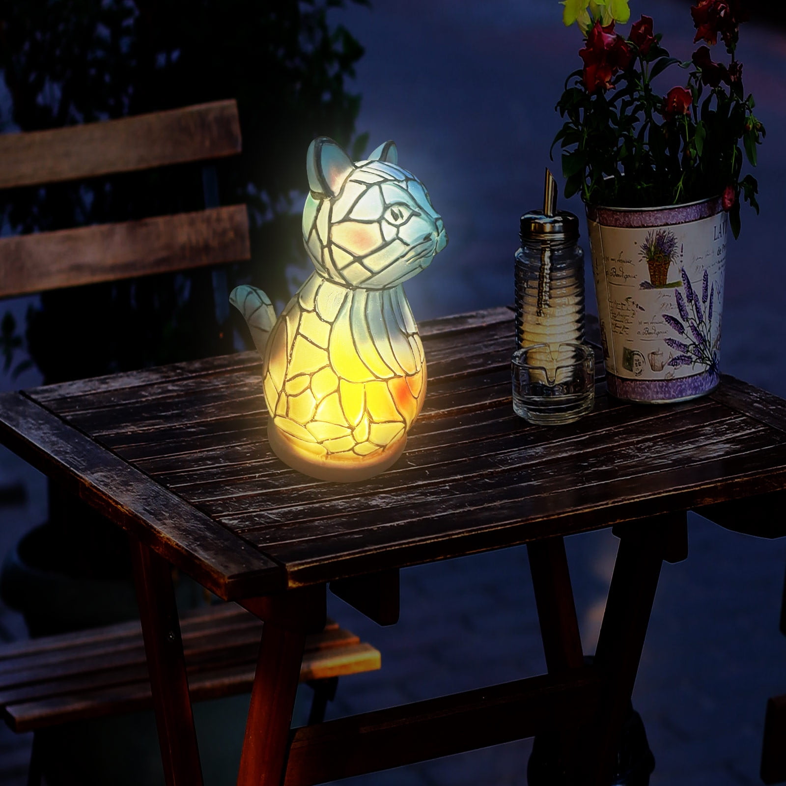 Rewenti 3D Animal Table Lamp Series,Stained Glass Table Lamp Night ...