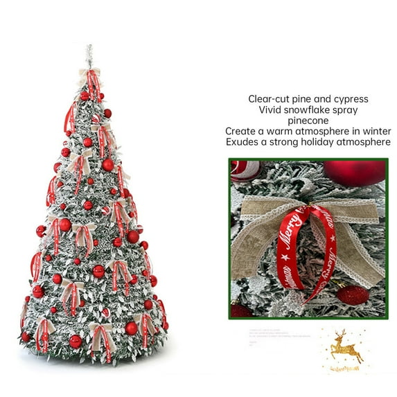 Rewenti 6 Ft Pops Up Christmas Tree with Lights 180cm Pre Lit ...