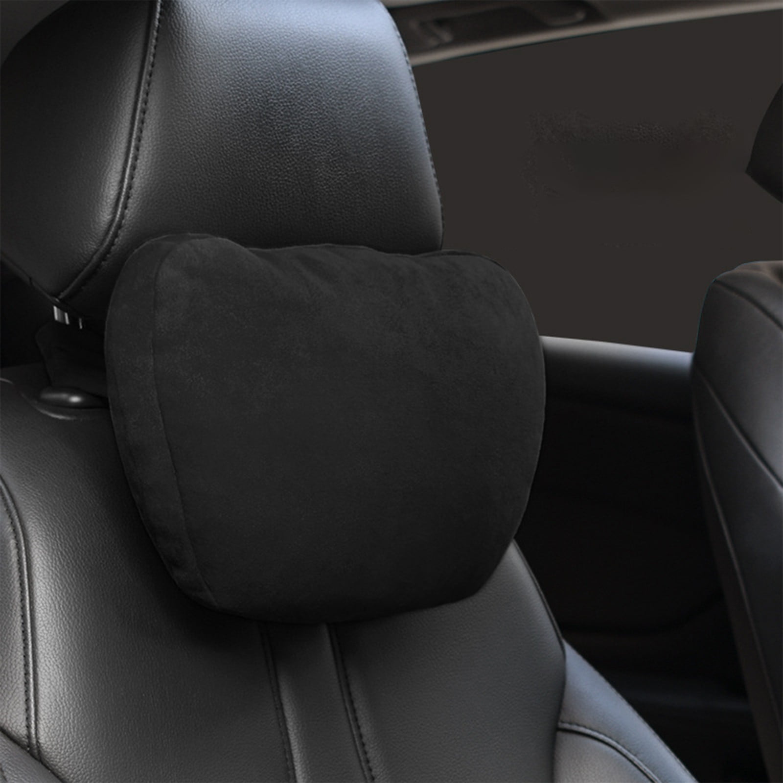 Rewenti Car Headrest Leather Velvet Neck Pillow Sports Chair Headrest ...