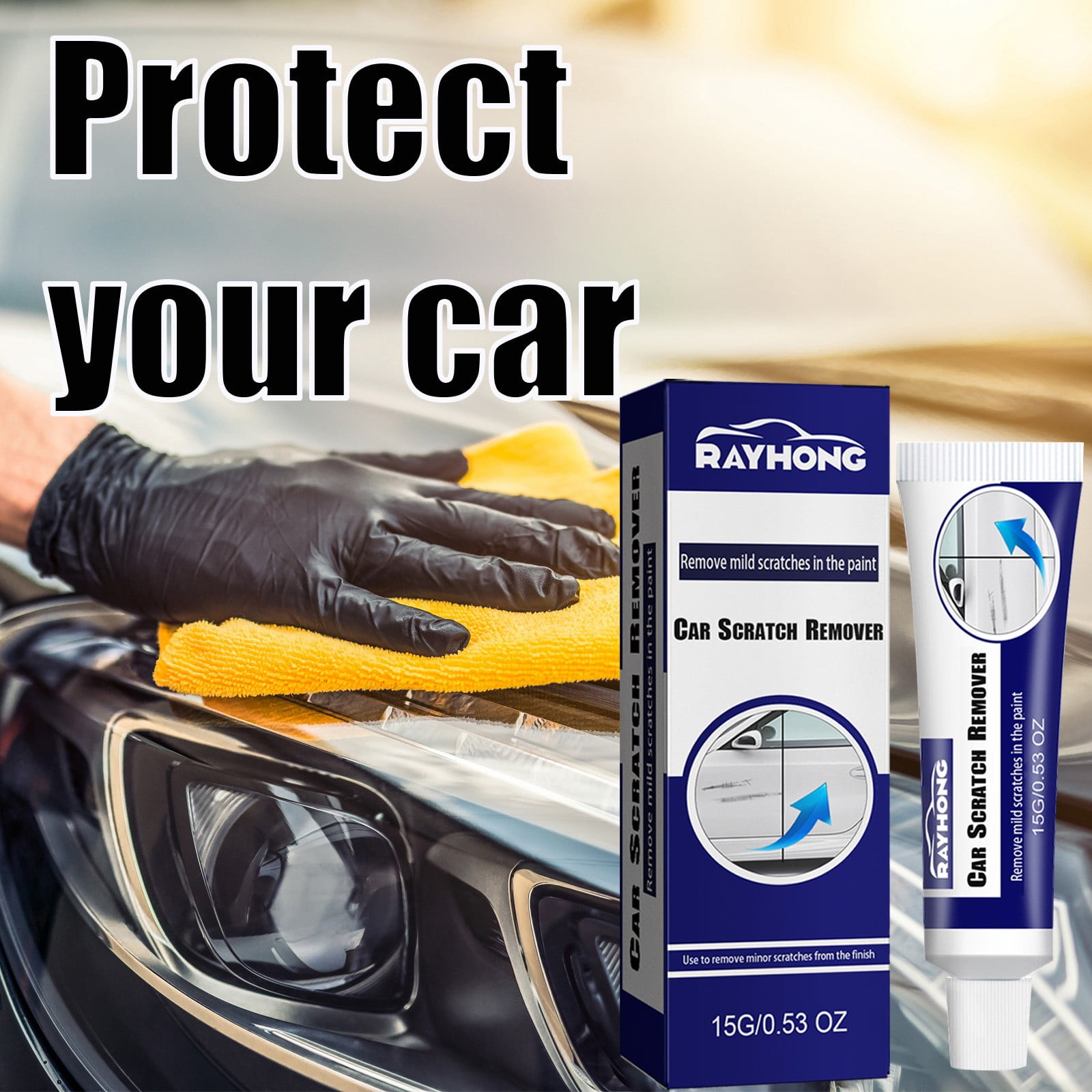 Rewenti Car Scratch Remover 15g+sponge Scratch Remover Grinding Agent ...