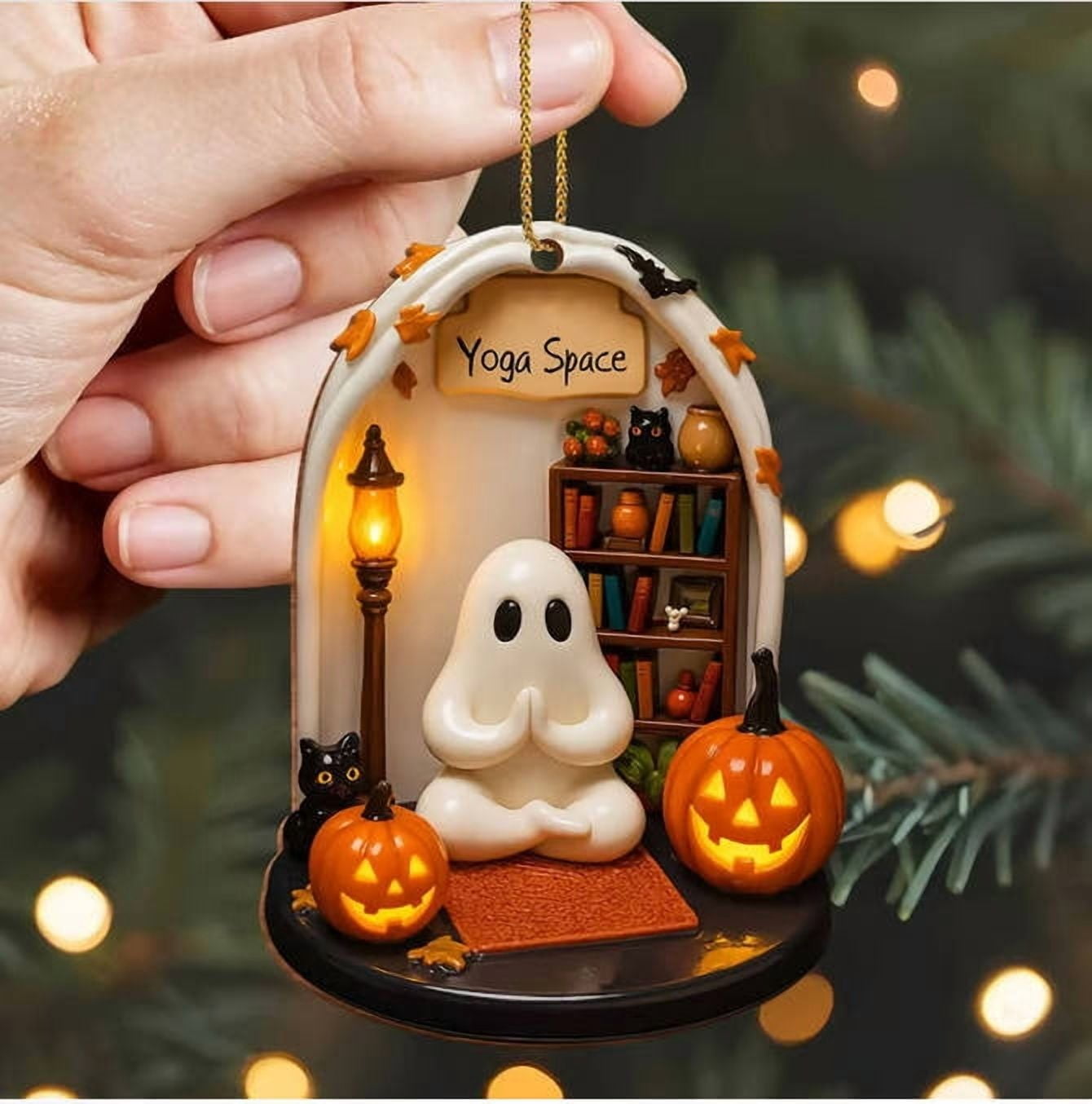 Rewenti Cute Halloween Reading Corner Decor, Hanging Acrylic Board ...