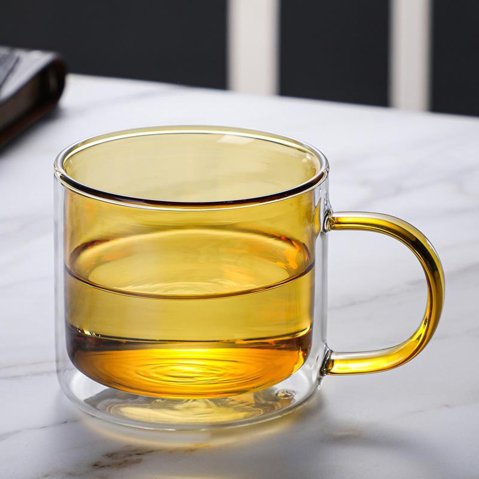 Rewenti Double-layered Colored Glass Cup - Walmart.com