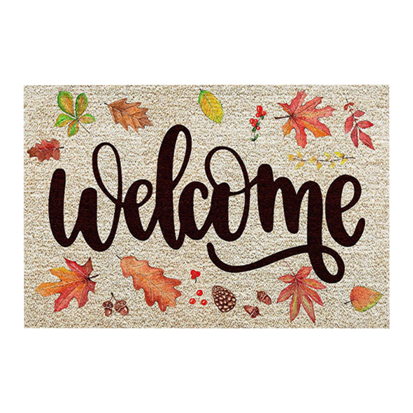 Rewenti Fall Decor Maple Leaf Welcome Mat Front Door Mat Bathroom Rug ...