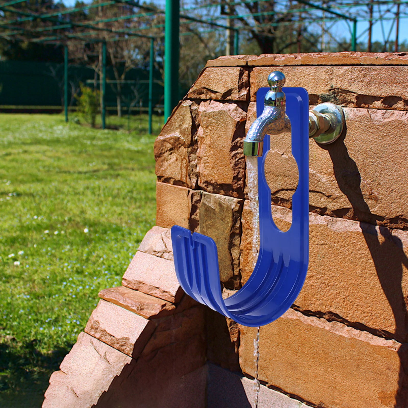 Rewenti Garden Hose Wall Mounted Hose Rack, Water Pipe Bracket, Outdoor ...