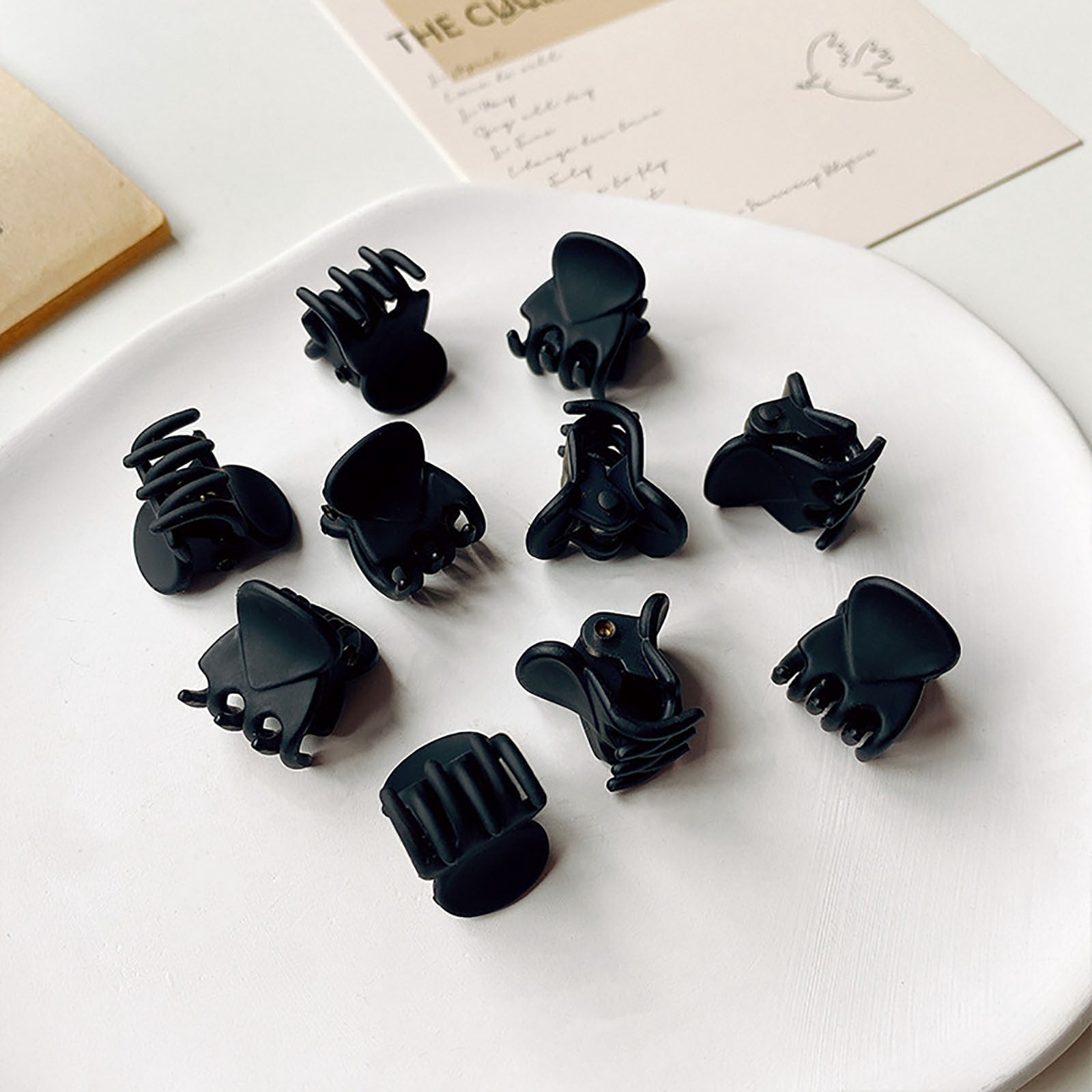 Rewenti Mini Black Clip Tiaras - Side Hairpin Princess Hair Side Clip ...