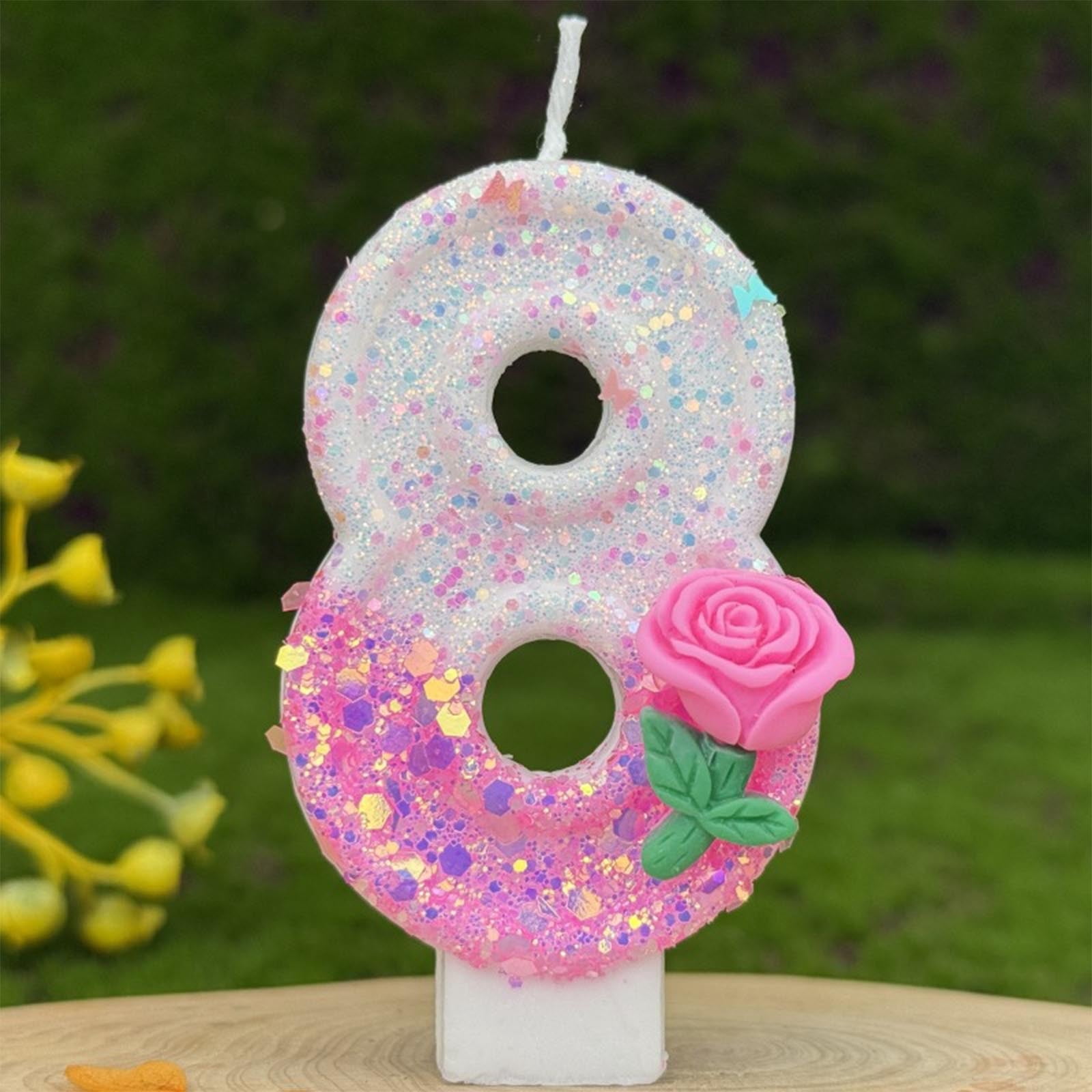 Rewenti Rose Number Birthday Candle Cake Party Year's Eve Celebration ...