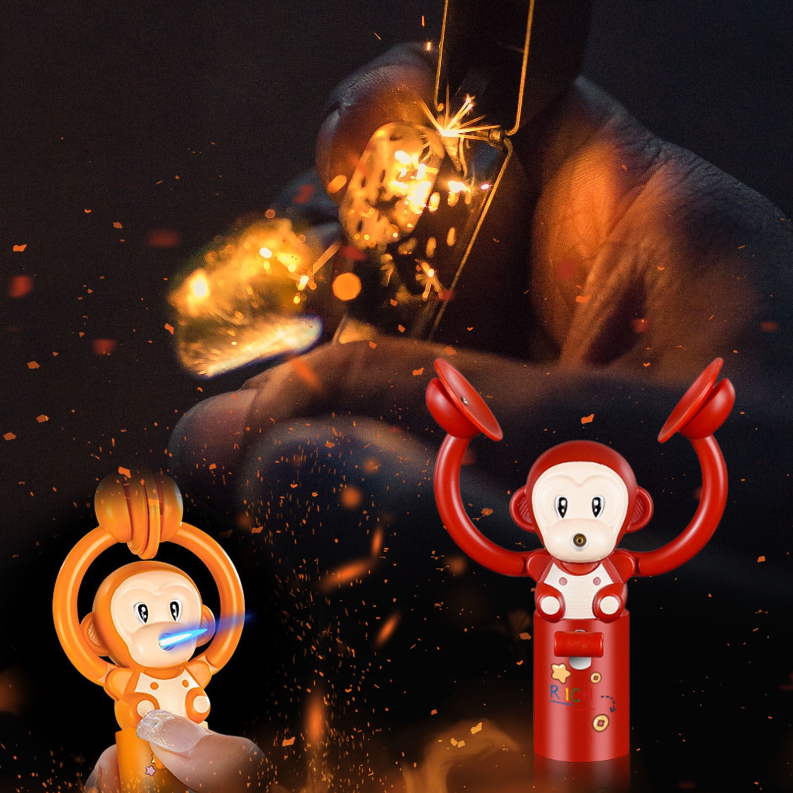Rewenti Shaped Lighter with Blue Flame and Windproof, Portable Design ...